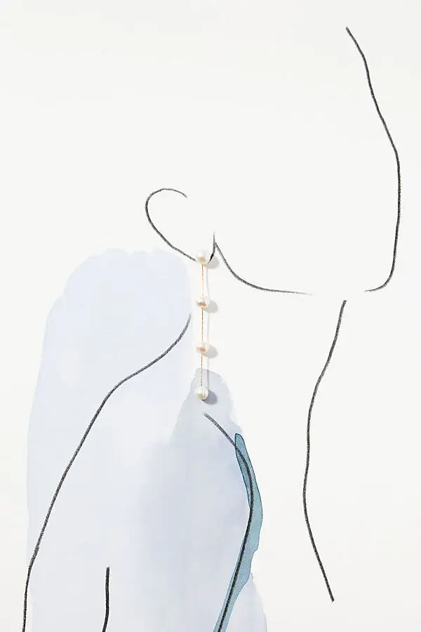 Ettika Dripping Pearl Drop Earrings