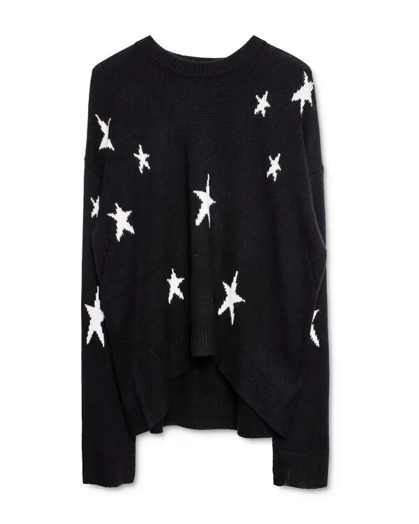 Zadig&Voltaire Markus Star Printed Cashmere Sweater - Noir