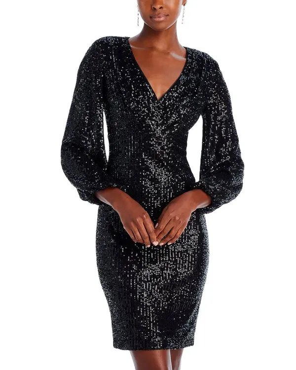 eliza j black sequin dress Eliza J Black Halter Neck Sequin Dress