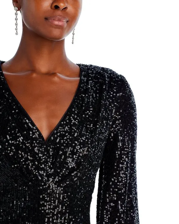 eliza j black sequin dress Eliza J Black Halter Neck Sequin Dress