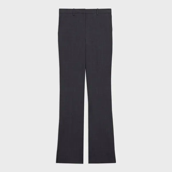 Theory Flared Good Wool Pant - Charcoal Melange