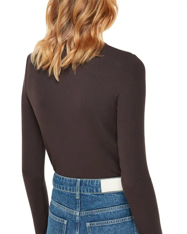 Whistles Essential Crewneck Top - Brown