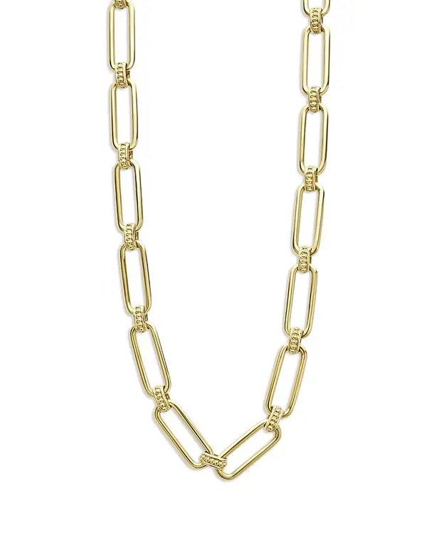 Lagos 18k Yellow Caviar Link Necklace - Gold