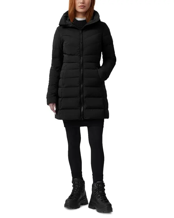 Canada Goose Clair Hooded Puffer Coat - Black