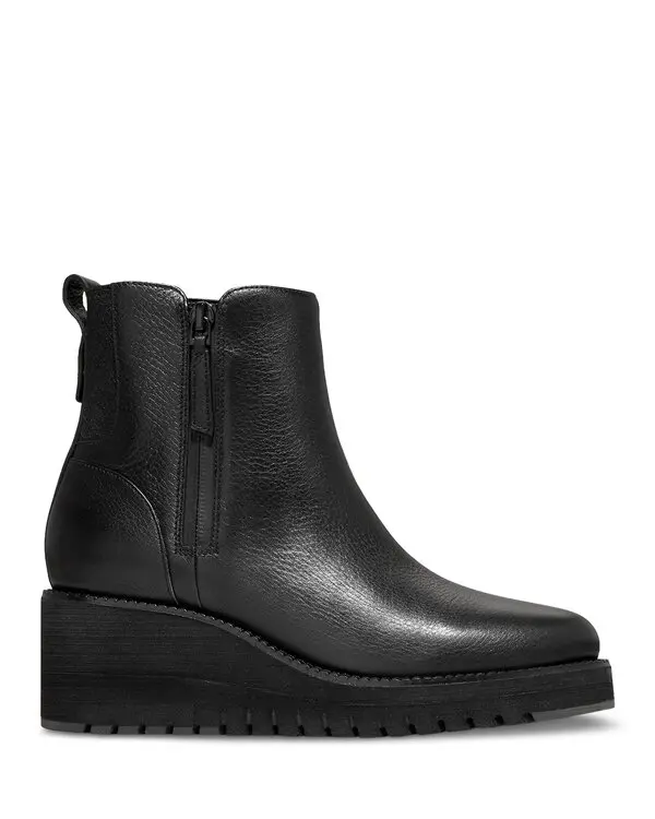 Cole Haan Almond Toe Wedge Heel Booties