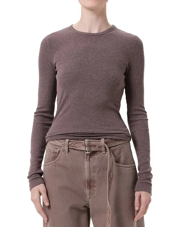 AGOLDE Delphi Slim Tee - Ceramic