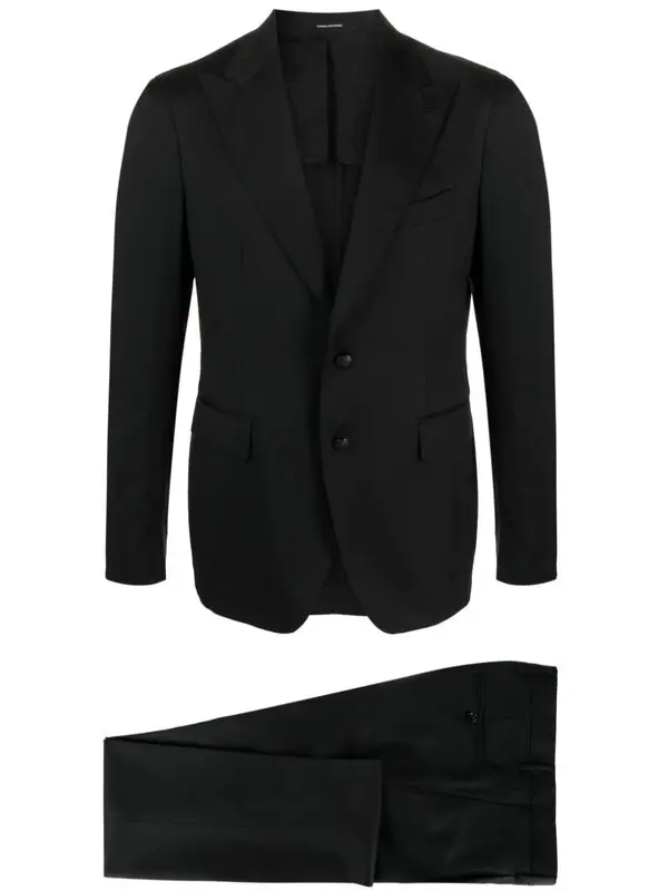 Tagliatore Single-breasted Virgin-wool Suit - Black