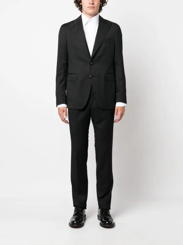 Tagliatore Single-breasted Virgin-wool Suit - Black