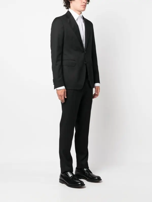 Tagliatore Single-breasted Virgin-wool Suit - Black