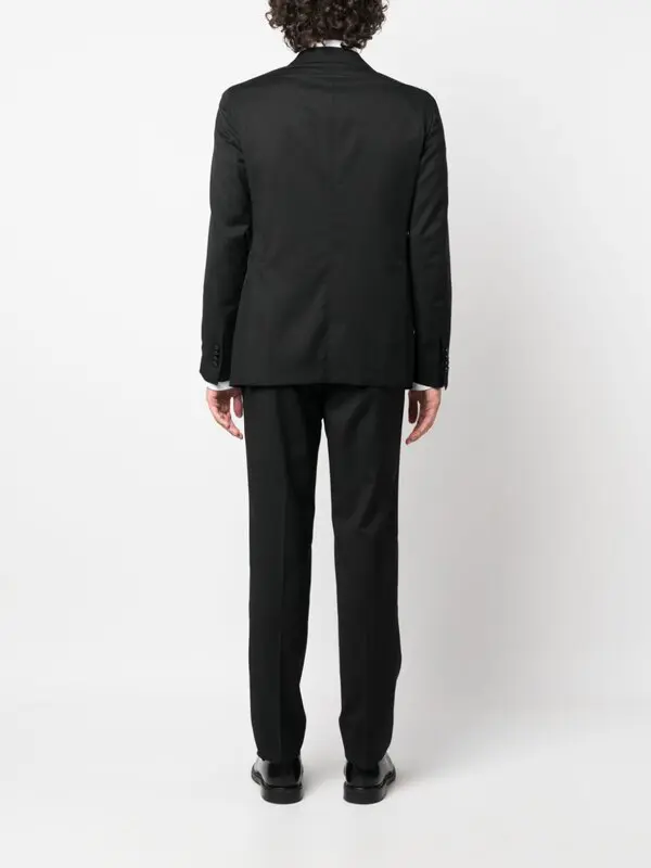 Tagliatore Single-breasted Virgin-wool Suit - Black