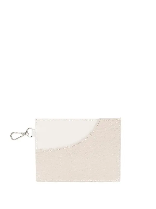 Gcds Comma Logo-plaque Leather Cardholder - White