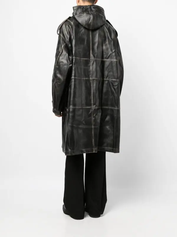 Mihara Yasuhiro Faux-leather Coat
