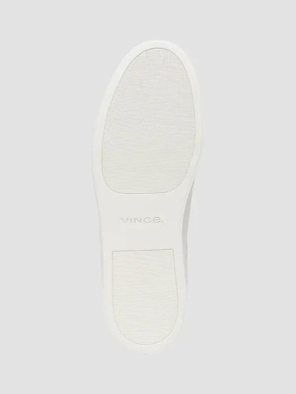 Vince Warren Leather Platform Slip-on Sneakers - Plaster