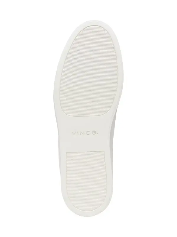 Vince Warren Leather Platform Slip-on Sneakers - Plaster