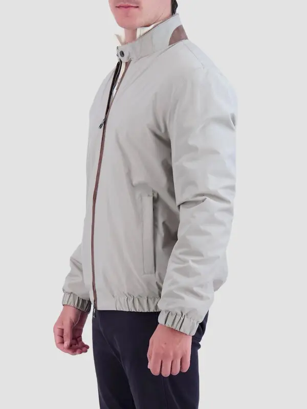 Gorski Fabric Jacket With Shearling Lamb Lining