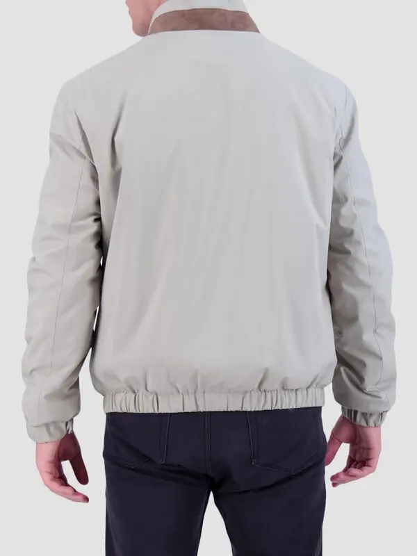 Gorski Fabric Jacket With Shearling Lamb Lining