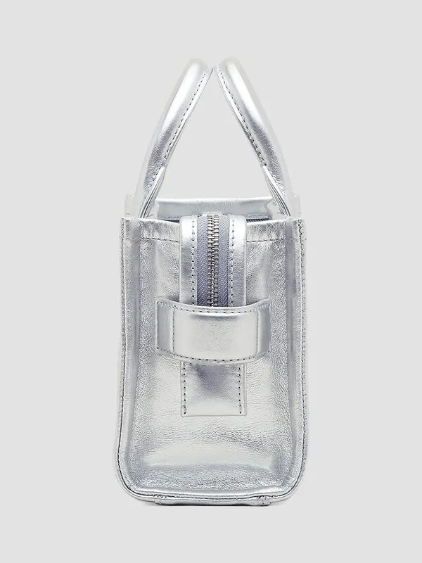 Marc Jacobs The Metallic Leather Tote Bag - Silver