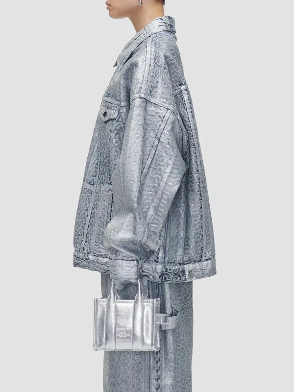 Marc Jacobs The Metallic Leather Tote Bag - Silver
