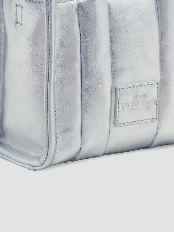Marc Jacobs The Metallic Leather Tote Bag - Silver