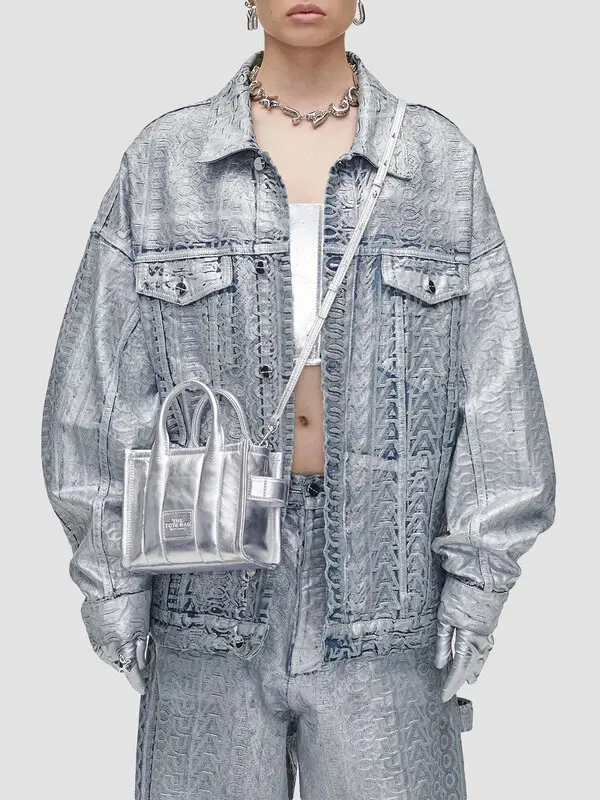 Marc Jacobs The Metallic Leather Tote Bag - Silver