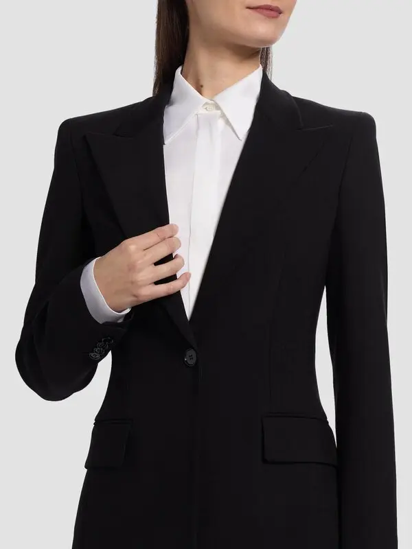 Michael Kors Georgina Pebble Crepe Blazer