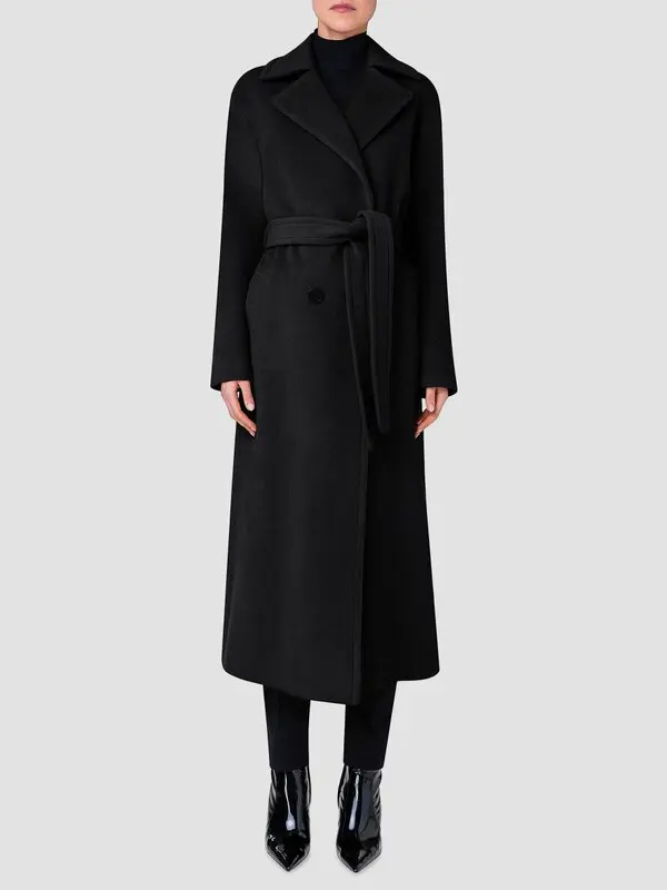 Akris Belted Collar Maxi Coat
