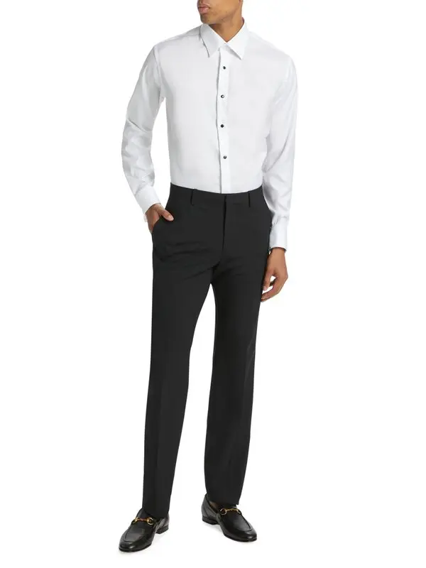 SAKS FIFTH AVENUE Collection Cotton Tuxedo Shirt