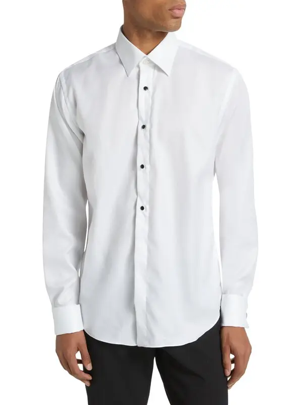 SAKS FIFTH AVENUE Collection Cotton Tuxedo Shirt