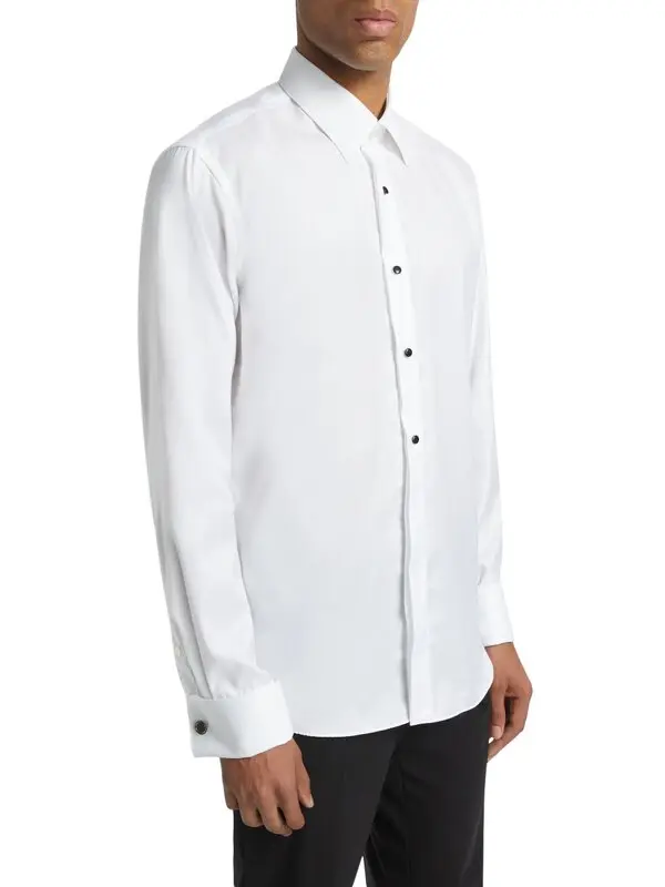 SAKS FIFTH AVENUE Collection Cotton Tuxedo Shirt
