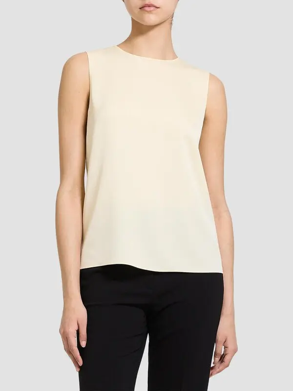 Theory Sleeveless Silk Top - Sunbeam