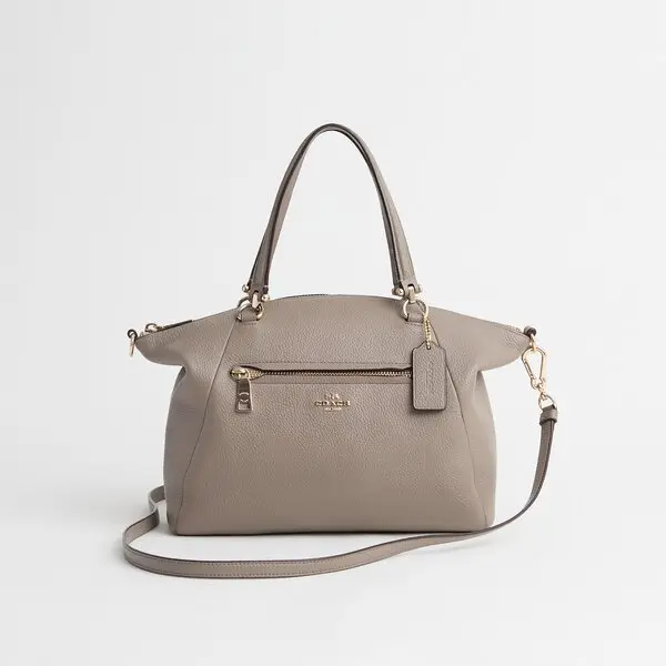 COACH Restored Prairie Satchel - Light Gold/fog