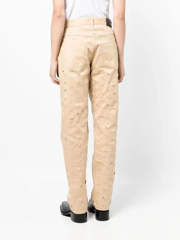 JUNTAE KIM Ripped Straight-leg Trousers