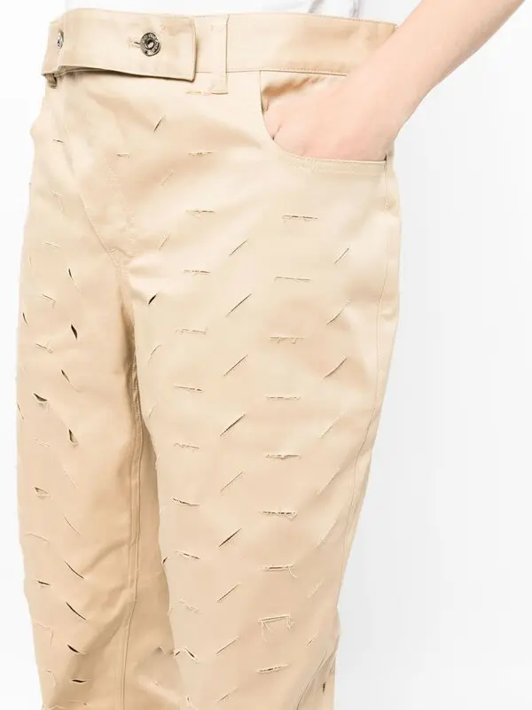 JUNTAE KIM Ripped Straight-leg Trousers