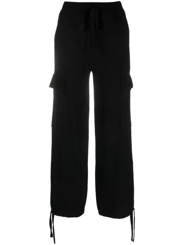P.a.r.o.s.h Drawstring-waistband Cargo Trousers - Black