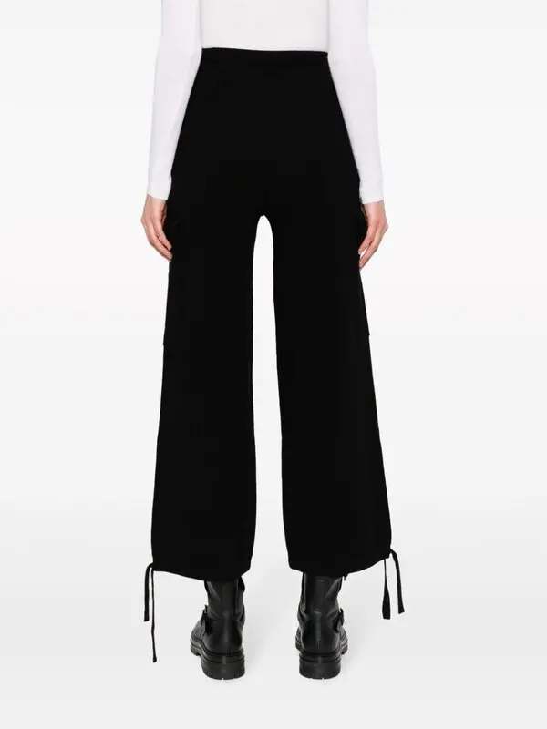 P.a.r.o.s.h Drawstring-waistband Cargo Trousers - Black