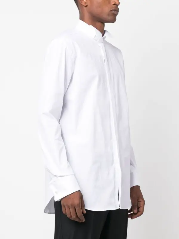 Canali Long-sleeved Cotton Shirt