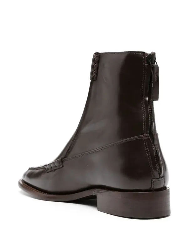 Hereu Quadra Square-toe Leather Loafers