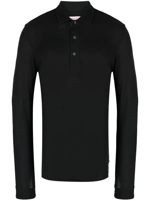 Orlebar Brown Sebastian Long-sleeve Polo Shirt - Black