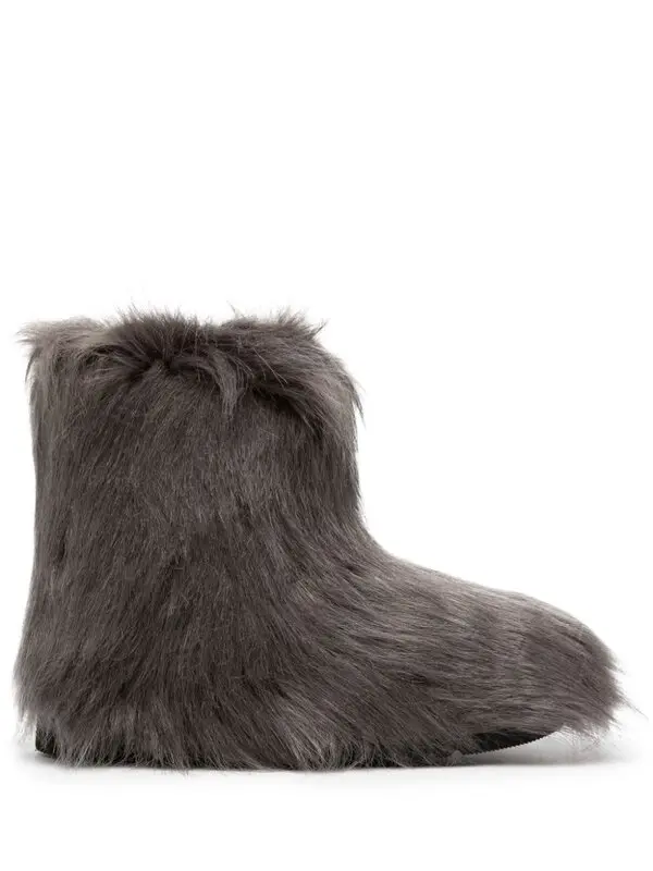 STAND STUDIO Olivia Faux-fur Ankle Boots - Grey