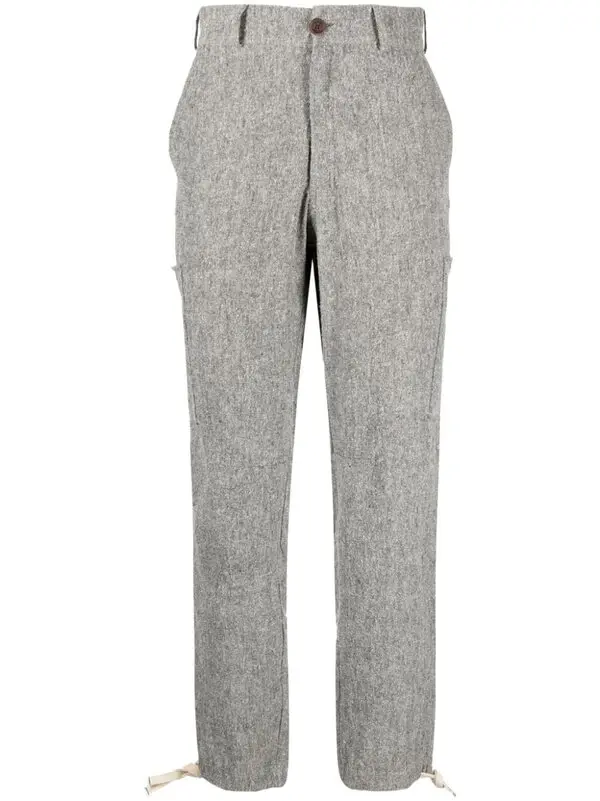 Marané Mélange-effect Cropped Trousers