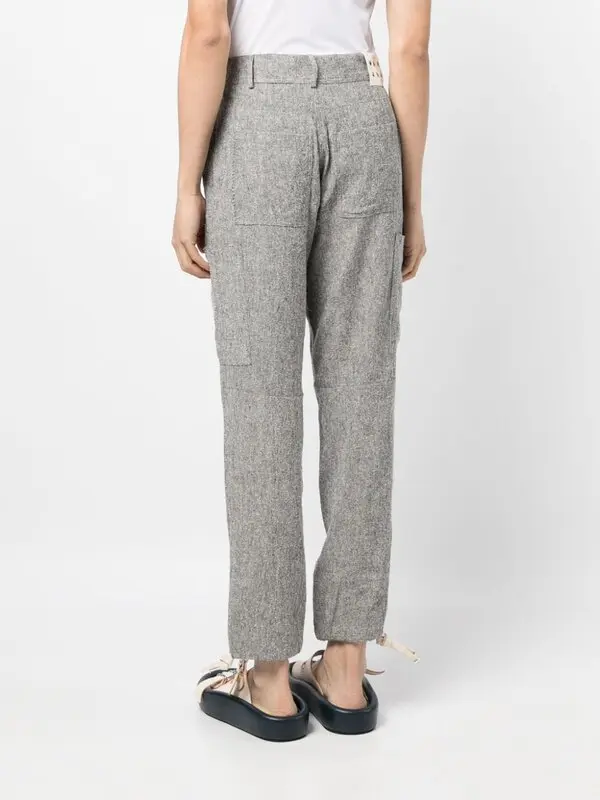 Marané Mélange-effect Cropped Trousers