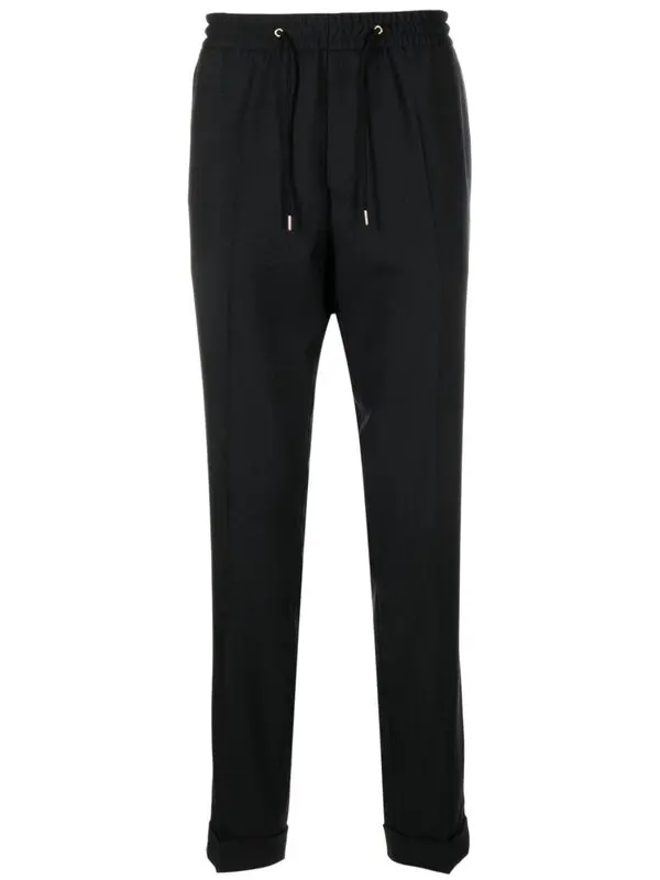 Paul Smith Drawstring Wool Chino Trousers - Black