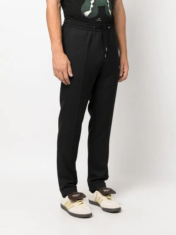 Paul Smith Drawstring Wool Chino Trousers - Black