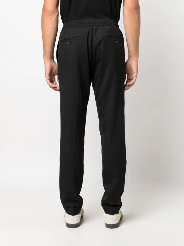 Paul Smith Drawstring Wool Chino Trousers - Black