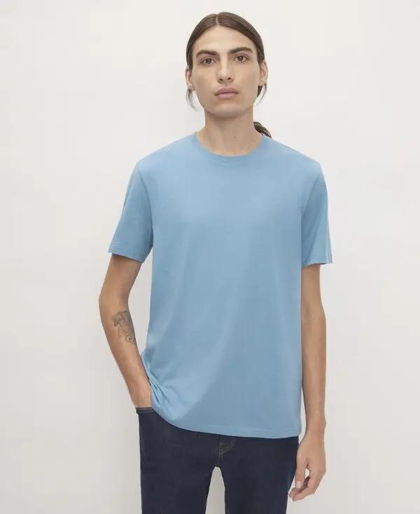 Everlane Essential Organic Crew Neck Tshirt - Heritage Blue