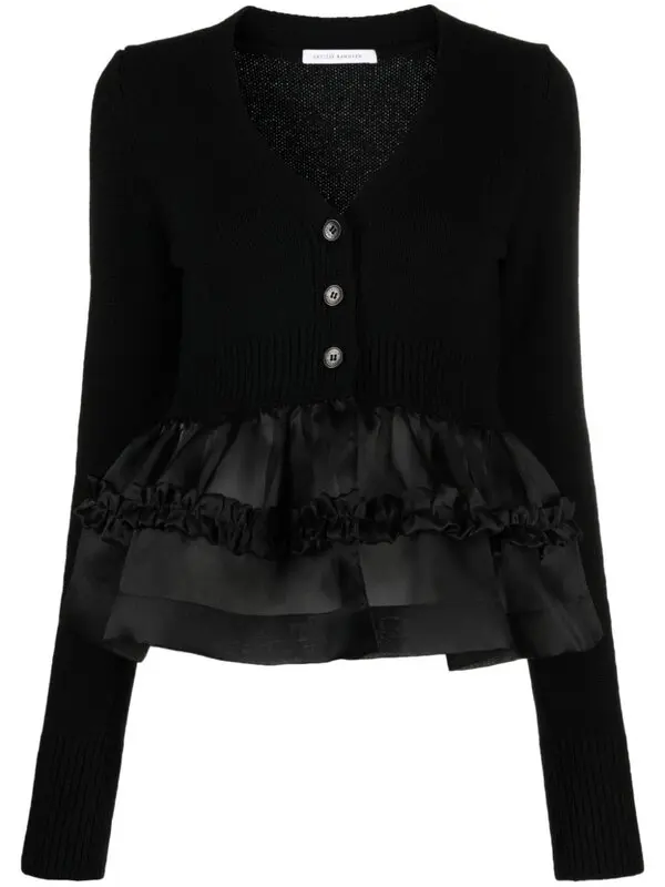 Cecilie Bahnsen Ruffle-hem Button-up Jumper