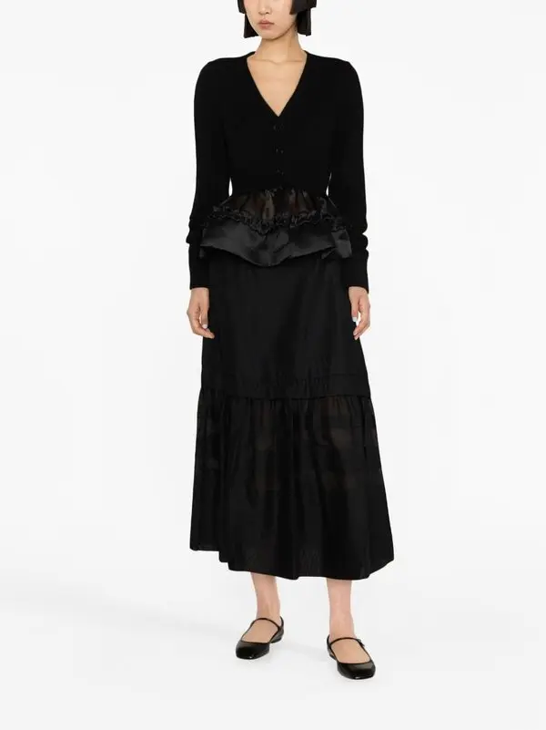 Cecilie Bahnsen Ruffle-hem Button-up Jumper
