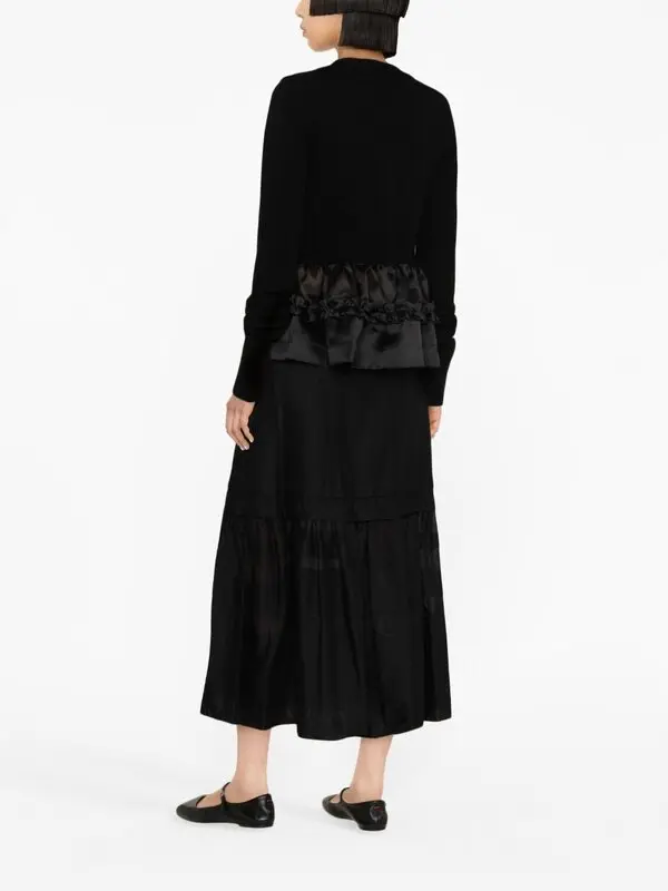 Cecilie Bahnsen Ruffle-hem Button-up Jumper