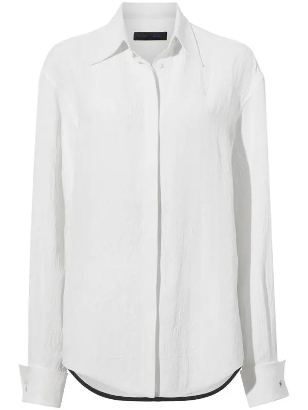 Proenza Schouler Crinkled Satin-finish Shirt
