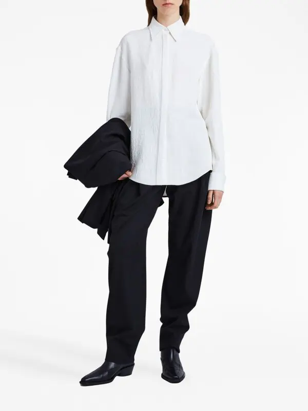 Proenza Schouler Crinkled Satin-finish Shirt